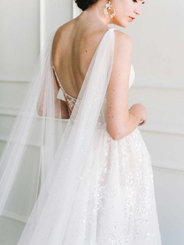 MORGAN | Draped Wedding Cape - All About Romance: Handmade Veils ...