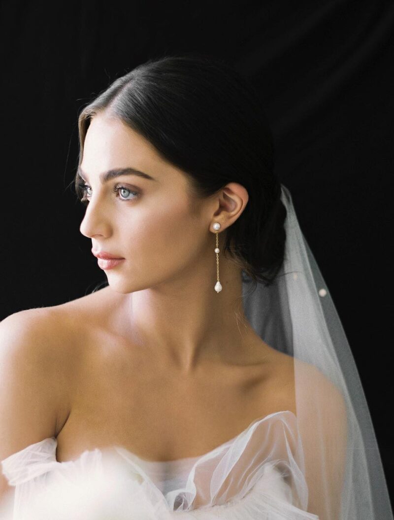 EVIE | Pearl Bridal Earrings - All About Romance: Handmade Veils ...
