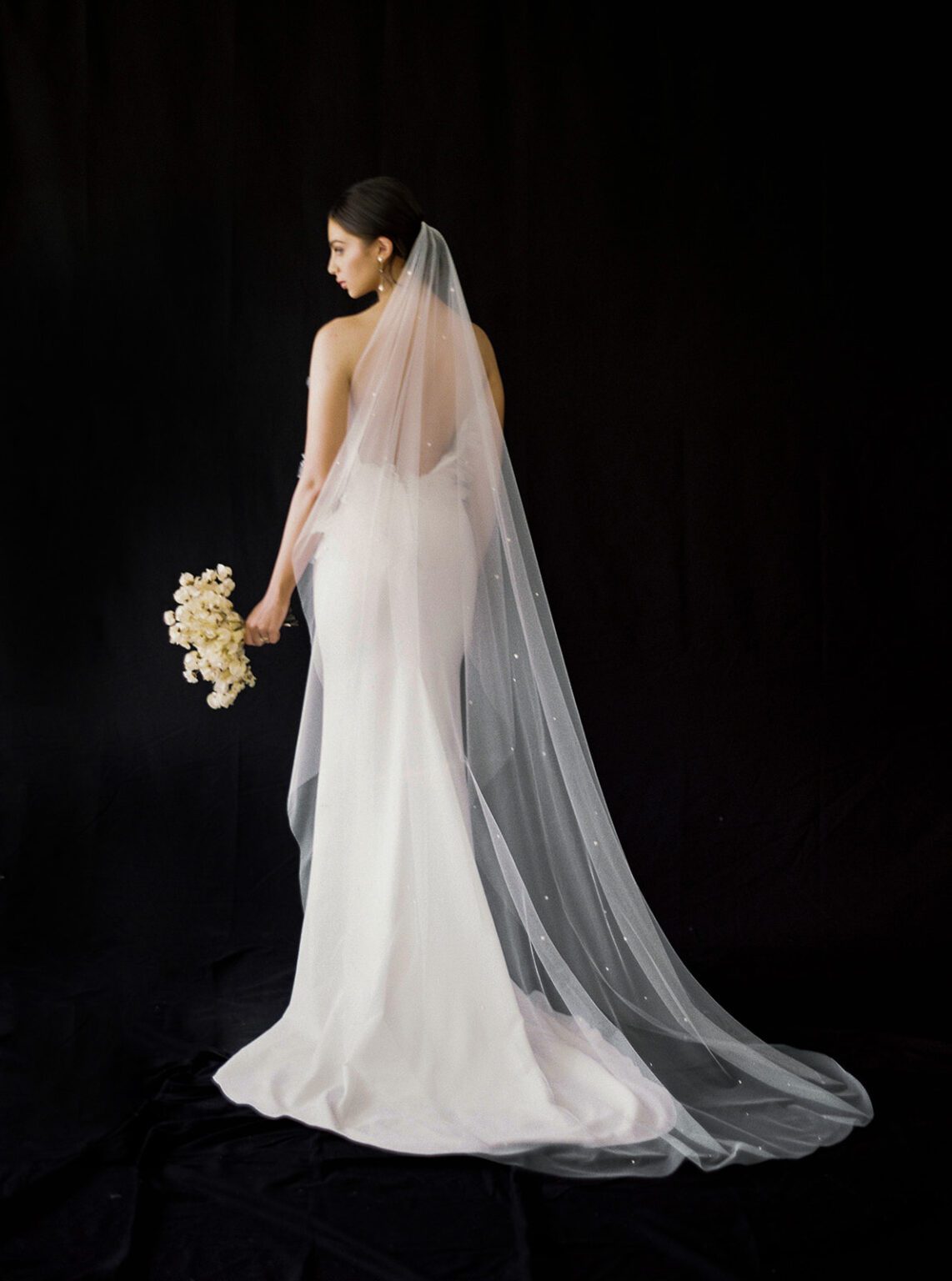 Anaïs | Sheer Wedding Veil with Pearls - All About Romance: Handmade ...
