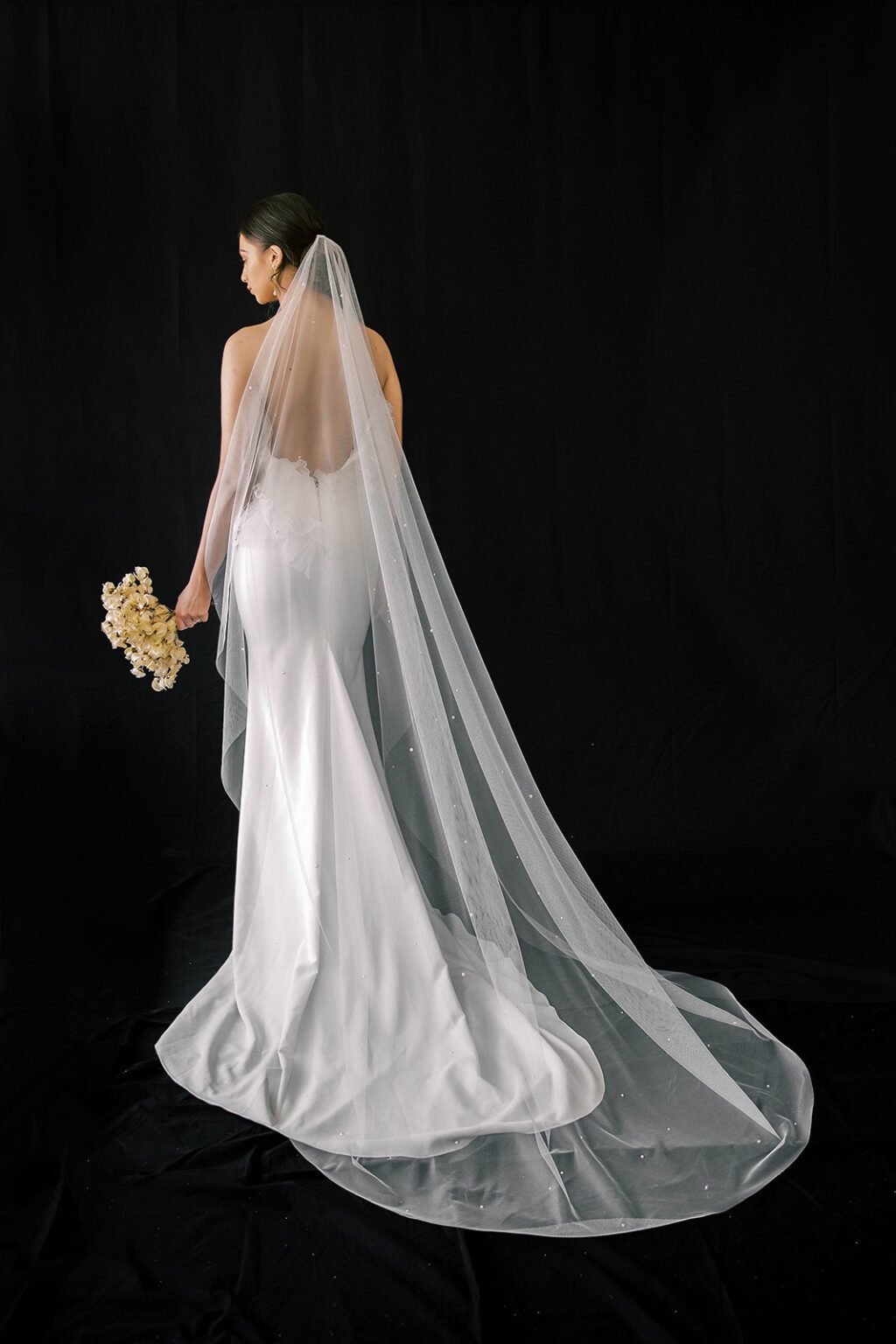 Anaïs | Sheer Wedding Veil with Pearls - All About Romance: Handmade ...